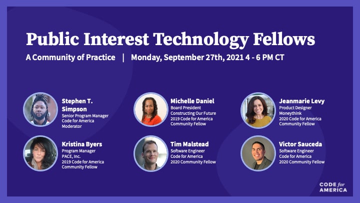 Public Interest Technology Fellows - A Community of Practice — Code for ...