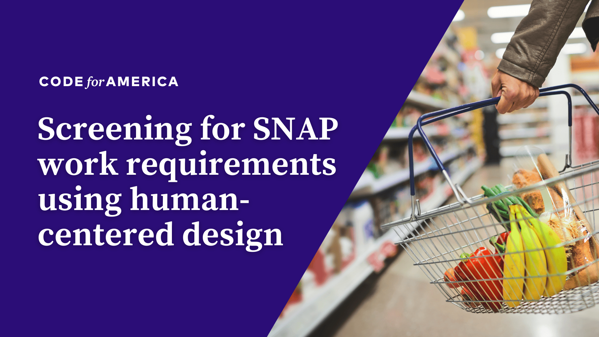 Screening for SNAP work requirements using human-centered design — Code ...